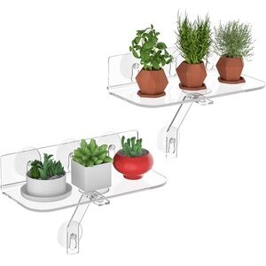 Storage & Organization | Clear Acrylic Windows Plant Shelves12 Inch ...